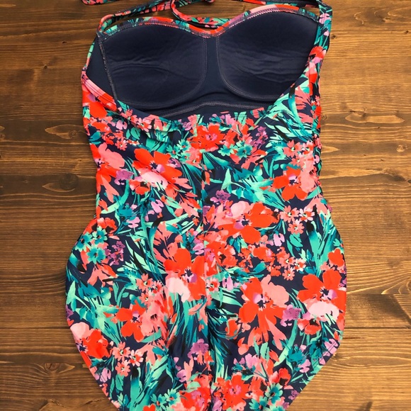 Swim | Pinup Floral Tropical Womens Halter Top Swim Suit | Poshmark
